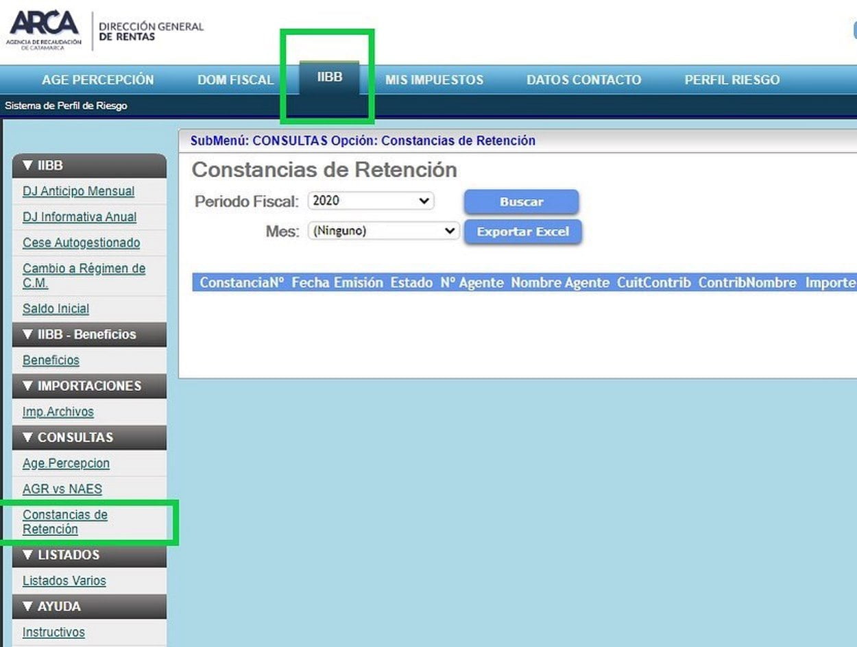 Consultas On Line de las constancias de retención de Ingresos Brutos ...